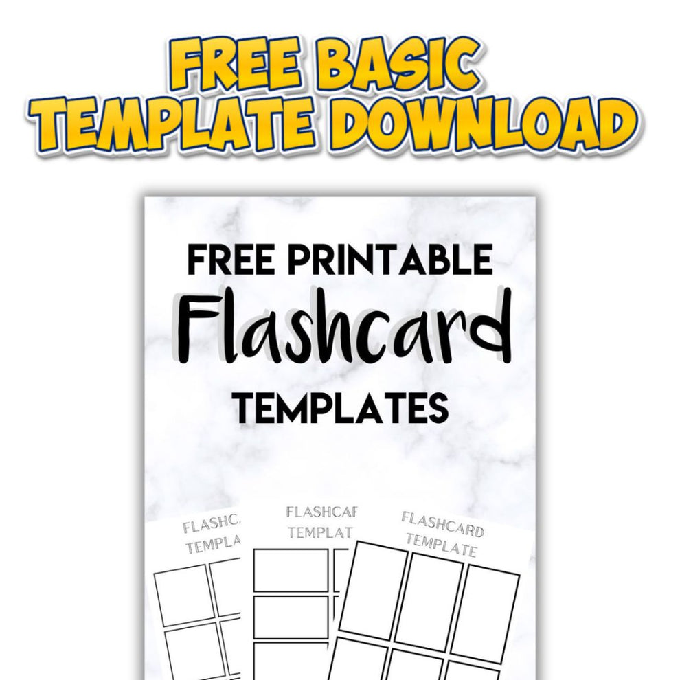 Free Download - Flash Card Template – Decal District